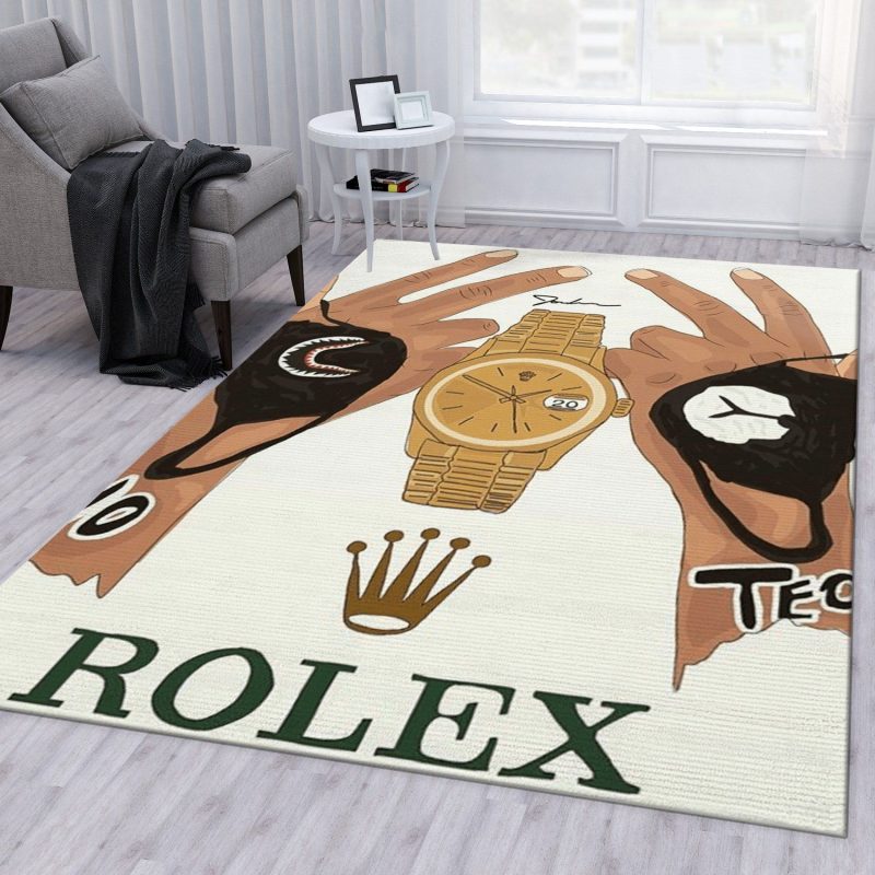 Rolex V4 Area Rug For Christmas Living Room Rug Floor Decor Home Decor ...